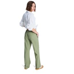 Roxy Damen Stoffhose "Oceanside", gr&uuml;n, Gr. XS, Obermaterial:55% Leinen, 45% Viskose., Hosen