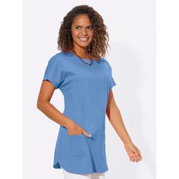 Classic Basics Damen Longshirt "Longshirt", blau, Gr. 40, unifarben, 100% Baumwolle, Shirts