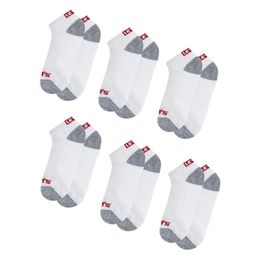 LEVI'S KIDS M&auml;dchen Kurzsocken "LHN BOX TAB LOW CUT 6PK MarkeL", wei&szlig;, Gr. 5, Materialmix, Socken, UNISEX