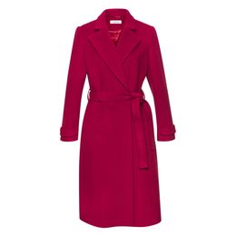 Lascana Damen Langmantel, rot, Gr. 42, unifarben, Flanell, Obermaterial: 90% Polyester, 10% Viskose. Futter: 100% Polyester, M&auml;ntel, mit