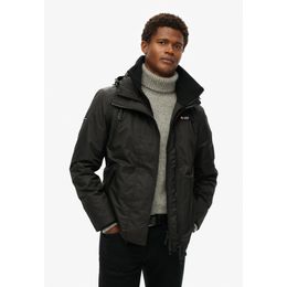 Superdry Herren Outdoorjacke "HOODED MTN WINDBREAKER JACKET", schwarz, Gr. M, unifarben, Web, Obermaterial: 100% Polyester, Jacken, mit Kunstfaser