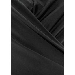 Lascana Damen Badeanzug, schwarz, Gr. 48, Wickeloptik, Polyamid, Badeanz&uuml;ge, In Wickel-Optik mit Shaping-Effekt