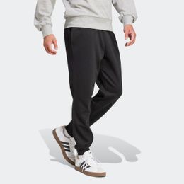 Herren Sporthose "ESSENTIALS FEELCOZY", schwarz-wei&szlig;, Gr. L, adidas Sportswear, Obermaterial: 70% Baumwolle, 30% Polyester, Hosen