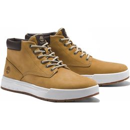 Timberland Herren Schn&uuml;rboots "MAPLE GROVEMID LACE UP SNEAKER", Gr. 43, gelb, Leder, Schuhe, Winterschuhe, Sneakerboots, Winterboots