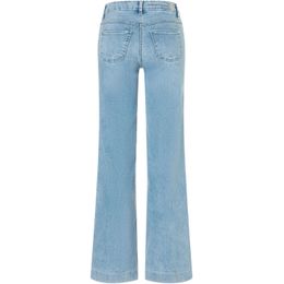 MAC Damen Weite Jeans "Dream Wide authentic"summer blau clouds wash, Gr. 34, Denim/Jeans, Obermaterial: 92% Baumwolle, 5% Elastomultiester, 3%