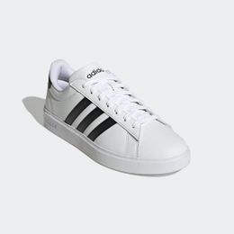 Herren Sneaker "GRAND COURT CLOUDFOAM COMFORT", adidas Sportswear, Gr. 48, schwarz-wei&szlig;, Synthetik, Schuhe, Design auf den Spuren des adidas Superstar