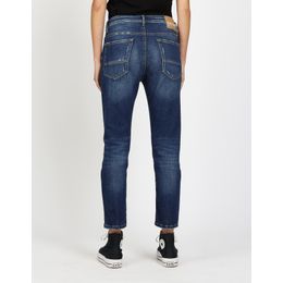 Gang Damen Boyfriend-Jeans "94NICA CROPPED", blau, Gr. 27, Denim/Jeans, Obermaterial: 90% Baumwolle, 8% Polyester, 2% Elasthan, Jeans, mit geraden