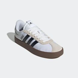 Herren Sneaker "VL COURT 3.0", adidas Sportswear, Gr. 41, schwarz-wei&szlig;, Leder, Textil, Schuhe, Design auf den Spuren des adidas Samba