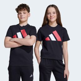 M&auml;dchen T-Shirt "J BL TEE 160", wei&szlig;, Gr. 176, adidas Sportswear, Obermaterial: 100% Baumwolle, Shirts, f&uuml;r Kinder und Teens, mit Rundhalsausschnitt,