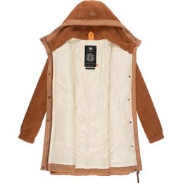 Ragwear Damen Outdoorjacke "Cousy", braun, Gr. L, Obermaterial: 100% Polyester. Innenfutter: 100% Polyester, Jacken, flauschige &Uuml;bergangsjacke mit