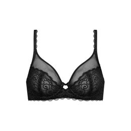 Mey Damen B&uuml;gel-BH "Amorous", Gr. 85, schwarz, Spitze, Obermaterial: 76% Polyamid, 24% Elasthan, BHs, Grafische Spitze