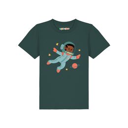 Watabout.kids T-Shirt 'Astronaut Kind' Jungen Gr&ouml;&szlig;e 128 hellblau / braun / dunkelgr&uuml;n / pitaya