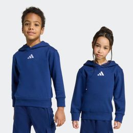 M&auml;dchen Kapuzensweatshirt "ESSENTIALS KIDS HOODIE", blau, Gr. 110, adidas Sportswear, Obermaterial: 71% Baumwolle, 29% Polyester, Sweatshirts