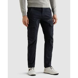 PME-Legend PME LEGEND Herren Cargohose "Nordrop Stretch Twill", blau, Gr. 33, unifarben, Twill, Obermaterial: 97% Baumwolle, 3% Elasthan, Hosen, mit Logo
