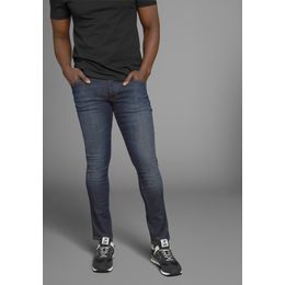 Bruno Banani Herren Slim-fit-Jeans "Jimmy (Stretch)", blau, Gr. 28, Obermaterial: 98% Baumwolle, 2% Elasthan, Jeans, schmale Beinform, niedrige