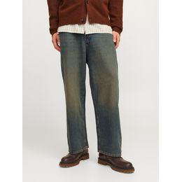 Jack & Jones JACK & JONES Herren Relax-fit-Jeans "JJIRON JJORIGINAL AKM NOOS", blau, Gr. 28, Abriebeffekte, Denim/Jeans, Obermaterial: 100% Baumwolle, Jeans