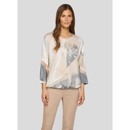 Rabe Damen 3/4-Arm-Shirt, braun, Gr. 38, bedruckt, Web, Obermaterial: 50% Baumwolle, 50% Modal, Shirts, mit All-Over Print