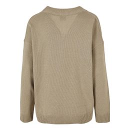 Urban Classics Damen Strickjacke "Urban Classics Damen Ladies Big Oversized Cardigan", beige, Gr. XL, unifarben, 100% Baumwolle, Strickjacken