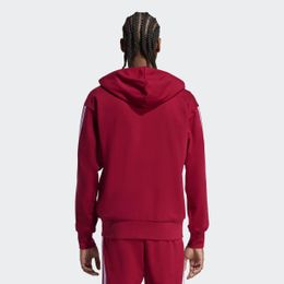 Herren Kapuzensweatshirt "ESSENTIALS 3-STREIFEN FRENCH TERRY", rot, Gr. M, adidas Sportswear, Obermaterial: 55% Baumwolle, 36% Polyester, 9% Viskose,