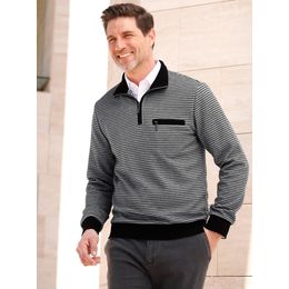 Marco Donati Herren Poloshirt "Langarm-Shirt", schwarz, Gr. 64, meliert, 65% Baumwolle, 35% Polyester, Shirts