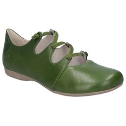 Josef Seibel Damen Riemchenballerina "Fiona 04", Gr. 44, gr&uuml;n, Leder, Schuhe, Slipper, Komfortschuh mit raffiniertem Gummizug, Weite G (=weit)