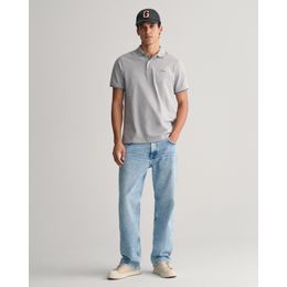 Gant Herren Poloshirt "TIPPING SS PIQUE POLO", grau, Gr. XXXL, Jersey, Obermaterial: 100% Baumwolle, Shirts