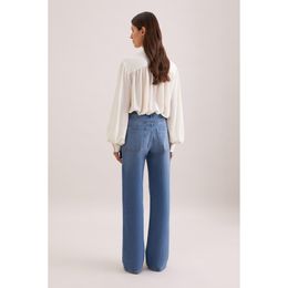 Seidensticker Damen 5-Pocket-Hose, blau, Gr. 44, unifarben, 99% Baumwolle 1% Elasthan, Hosen