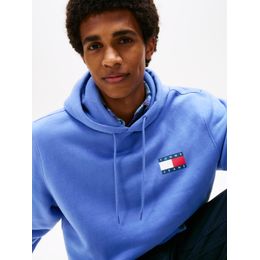 Tommy Jeans Herren Sweatshirt "TJM REG ESSENTIAL FLAG HOOD EXT", blau, Gr. L, Sweatware, Obermaterial: 80% Baumwolle, 20% Polyester, Sweatshirts, mit