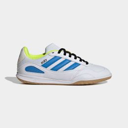 M&auml;dchen Fu&szlig;ballschuh "SUPER SALA COMPETITION III KINDER", adidas Performance, Gr. 35cloud wei&szlig;, lucid ray blau, solar gelb, Synthetik, Textil,