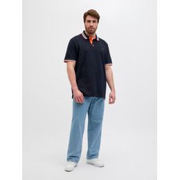 Jack & Jones PlusSize Herren Poloshirt "JJEPAULOS POLO SS NOOS PLS", schwarz, Gr. 6XL, JACK & JONES PLUSSIZE, unifarben, Piqu&eacute;, Obermaterial: 100% Baumwolle, Shirts,