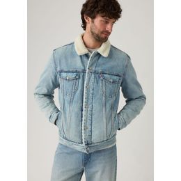 Levi's LEVI'S Herren Kurzjacke "SHERPA"kentucky blau sherpa, Gr. XL, Denim/Jeans, Obermaterial: 100% Baumwolle, Jacken, mit Sherpa F&uuml;tterung