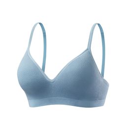 Lascana Damen Push-up-BH "COMFY BRA", Gr. 85, blau, Piqu&eacute;, Obermaterial: 50% Baumwolle, 33% Polyamid, 14% Polyester, 3% Elasthan, Basic, BHs, ohne