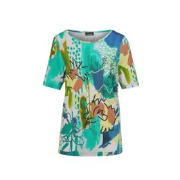GOLDNER Damen Kurzarmshirt "Kurzgr&ouml;&szlig;e Shirt mit U-Boot-Ausschnitt", bunt, Gr. 25, Obermaterial: 95% Viskose CV. 5% Elasthan EL., Shirts, keine/nicht