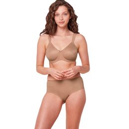 Triumph Damen Minimizer-BH "Essential Minimizer", Gr. 70, braun, Obermaterial: 71% Polyamid, 29% Elasthan, gemustert, leicht gl&auml;nzend, unifarben,
