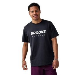 Brooks Graphic Short Sleeve Bekleidung Herren schwarz L