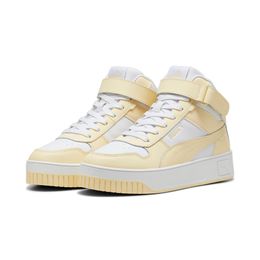 Puma Damen Sneaker "CARINA STREET MID", Gr. 37, wei&szlig;, Leder, unifarben, Schuhe