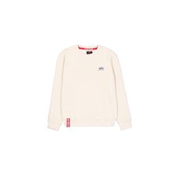 Herren Sweater "Basic Sweatshirt SL", wei&szlig;, Gr. M, Alpha Industries, Obermaterial: 80% Baumwolle, 20% Polyester, Sweatshirts