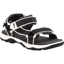 Jack Wolfskin M&auml;dchen Sandale "SEVEN SEAS 3 K", Gr. 34, schwarz, Synthetik, Textil, Schuhe, mit Klettverschluss