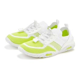 Lascana Damen Sneaker "Slip-On-Sneaker, Sommer Sneaker", Gr. 43, gr&uuml;n, Obermaterial: 50% Lederimitat, 50% Textilmaterial. Decksohle: 100%