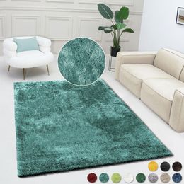 Teppich Bruno Banani, B:120cm H:30mm L:180cm, blau, Kunstfaser, Wohnzimmer, Teppiche, "Dana Teppich, besonders weich und kuschelig, Kundenliebling",