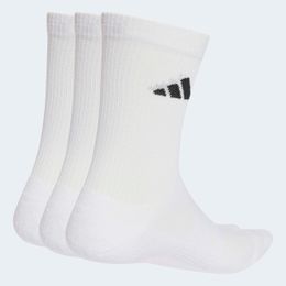 Damen Funktionssocken "D&Auml;MPFENDE SPORTSWEAR CREW 3ER-PACK", L (43/45)wei&szlig;, wei&szlig;, schwarz, adidas Performance, Obermaterial: 56% Baumwolle, 40%