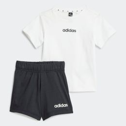 M&auml;dchen Trainingsanzug "ESSENTIALS KIDS -SET", schwarz-wei&szlig;, Gr. 80, adidas Sportswear, Obermaterial: 100% Baumwolle, Sportanz&uuml;ge