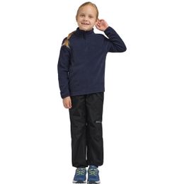 Jack Wolfskin Kinder Stehkragenpullover "TAUNUS HALFZIP K", blau, Gr. 92, Fleece, Obermaterial: 100% Polyester, Pullover, mit hohem Stehkragen, aus