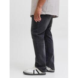 Jack & Jones PlusSize Herren Slim-fit-Jeans "JJIGLENN JJORIGINAL MF 071 NOOS PLS"schwarz denim, Gr. 52, JACK & JONES PLUSSIZE, Abriebeffekte, Denim/Jeans, Obermaterial: