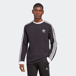 Herren Langarmshirt "ADICOLOR CLASSICS 3-STREIFEN LONGSLEEVE", schwarz, Gr. XXL, adidas originals, bestickt, Jersey, Obermaterial: 100% Baumwolle,
