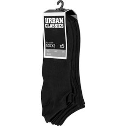 Urban Classics Damen Str&uuml;mpfe "Urban Classics Unisex No Show Socks 5-Pack", Gr. 39schwarz, Baumwolle, Elasthan, Polyester, unifarben, Socken