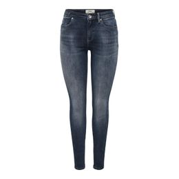 Only Damen Skinny-fit-Jeans "ONLBLUSH ICON COIN MID SK DNM CRO300NOOS", blau, Gr. M, unifarben, Denim/Jeans, Obermaterial: 92% Baumwolle, 6%