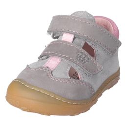 Baby Lauflernschuh "Ebi WMS: mittel", Pepino BY RICOSTA, Gr. 24, grau, Leder, Textil, Schuhe, Klettschuh, Lederinnensohle, Gr&ouml;&szlig;enschablone zum