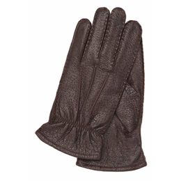 Gretchen Herren Skihandschuhe, braun, Gr. 10, unifarben, 100% Leder, Handschuhe, aus echtem Peccary-Leder