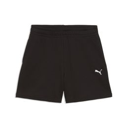 Puma M&auml;dchen Sporthose "Essentials High-Waist Shorts M&auml;dchen"schwarz, Gr. 140, unifarben, Obermaterial: 68% Baumwolle, 32% Polyester; Tasche &ndash; Oben: